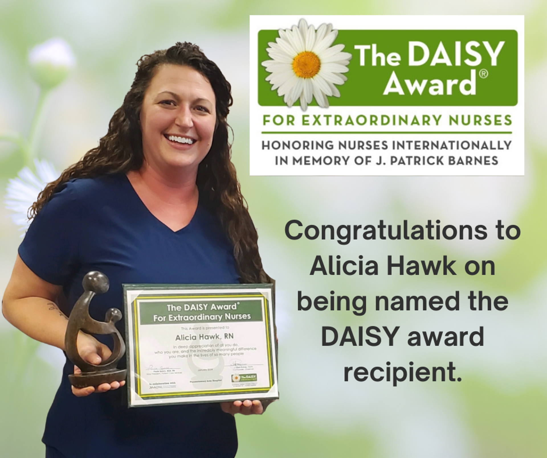 The Punxsutawney Area Hospital is excited to announce the newest DAISY ...